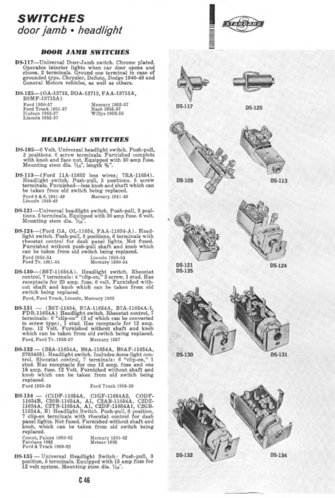 1926 - 1964 Standard Ignition "Blue-Streak" Parts Catalog PDF - Vintage ...