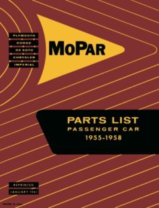 1955-1958 MoPar Passenger Car Parts Catalog PDF - Vintage MoParts