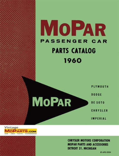 1960 MoPar Passenger Car Parts Catalog - Vintage MoParts