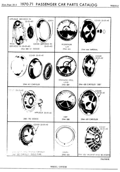 1970-1971 MoPar Passenger Car Parts Catalog PDF - Vintage MoParts